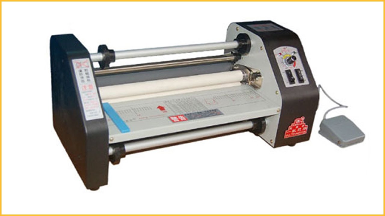 330mm hot and cold vinyl laminating machine - YouTube