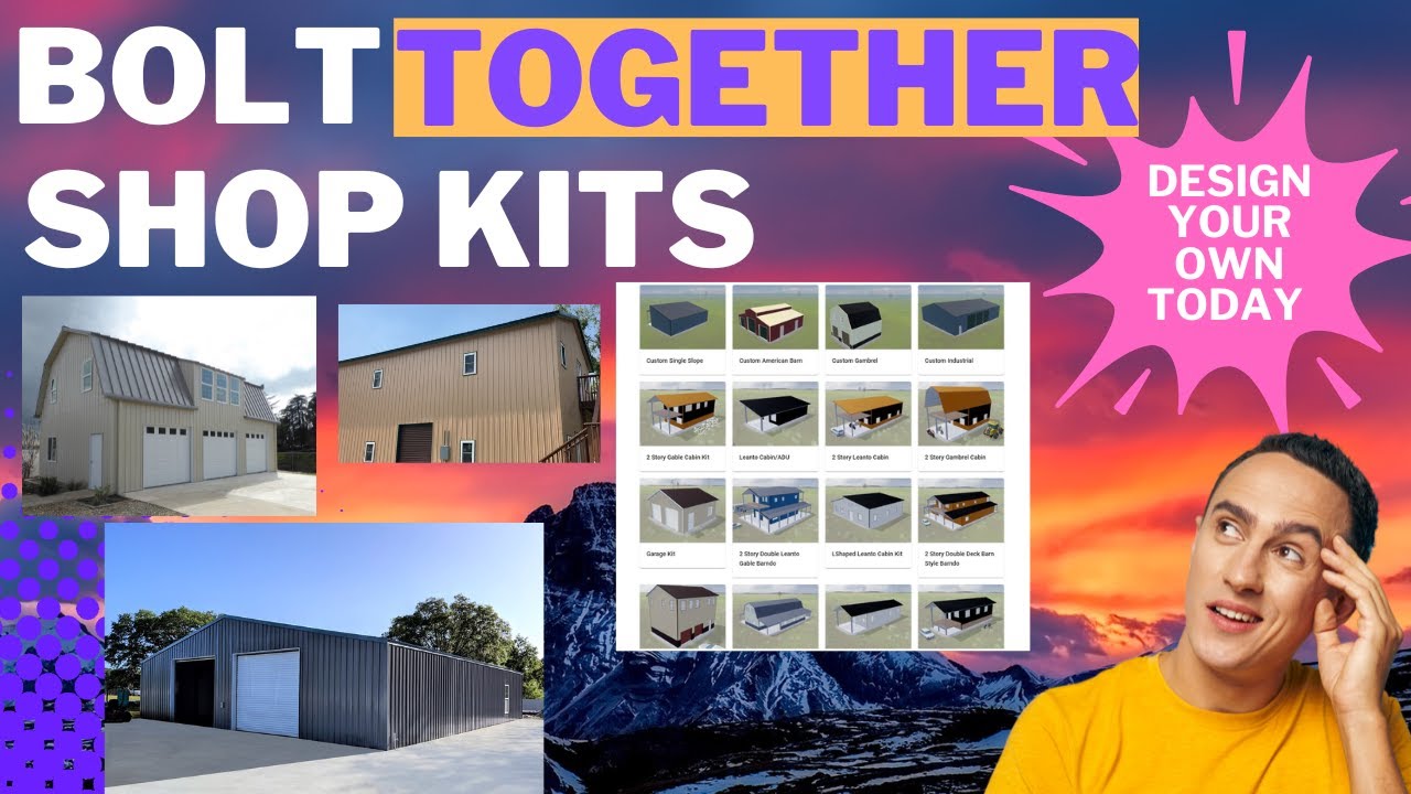 🏗️ Think Bigger! 60x60 Bolt-Together Gable Roof Shop Kit – Build the ...