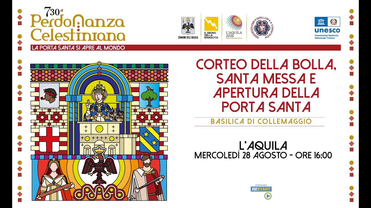 CORTEO STORICO DELLA BOLLA DI PAPA CELESTINO V°- SANTA MESSA E APERTURA ...