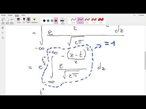 Moment generating function: Normal distribution - YouTube