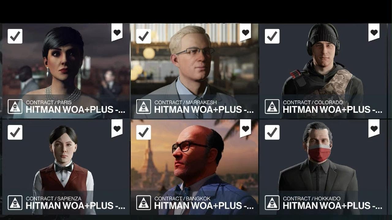 HITMAN 3 - HITMAN WOA+PLUS contract series (CykoTec's 6 contracts ...