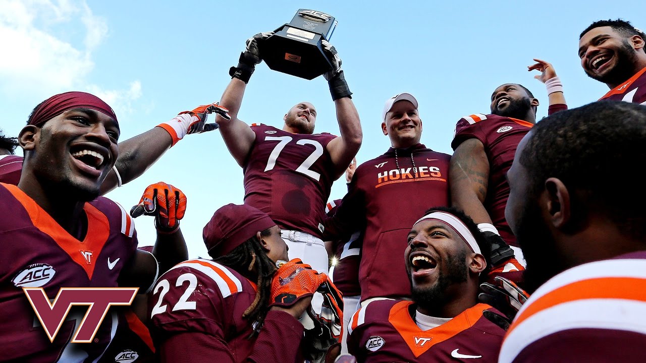 Virginia Tech Hokies Receive ACC Coastal Division Trophy - YouTube