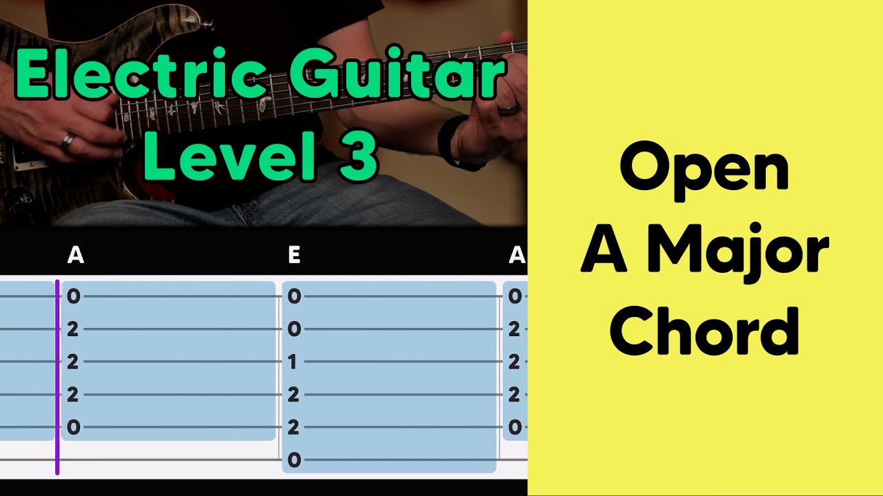 SIMPLE GUITAR CHORDS - Open A Major - YouTube