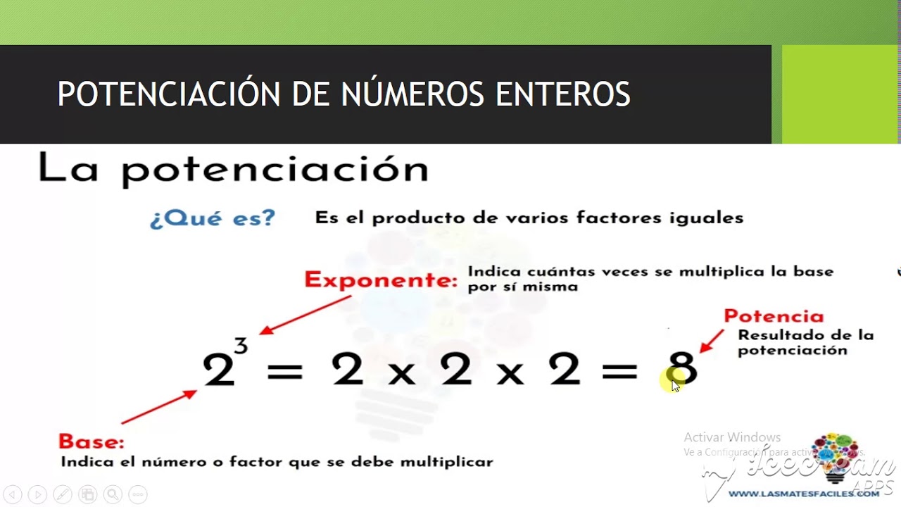 Potenciacion De Numeros Enteros Definicion Y Ejercicios Yout Potenciacion De Numeros Enteros Definicion Y Ejercicios Yout