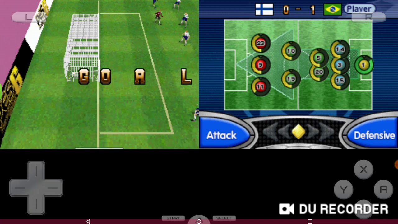 olhe nesse gameplay do console nds o game é o pro revolution soccer 6 ...