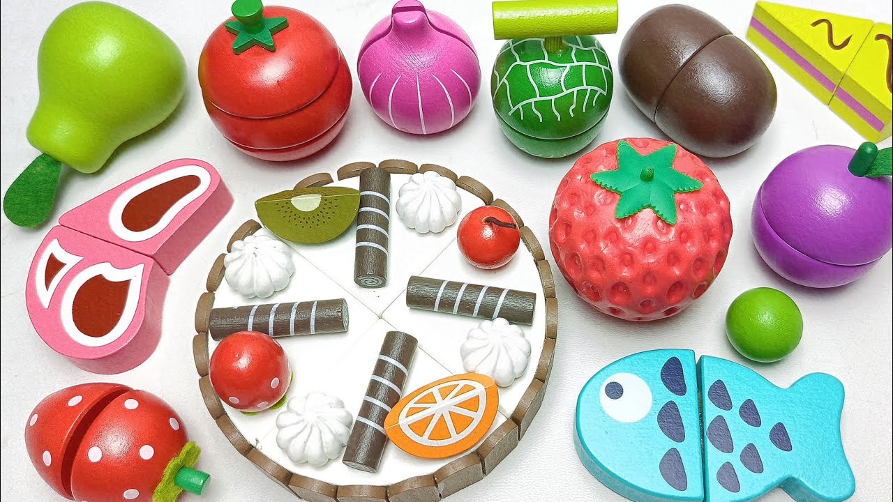 Amazing Satisfying Video ASMR | Cutting Wooden Fruits and Vegetables ...