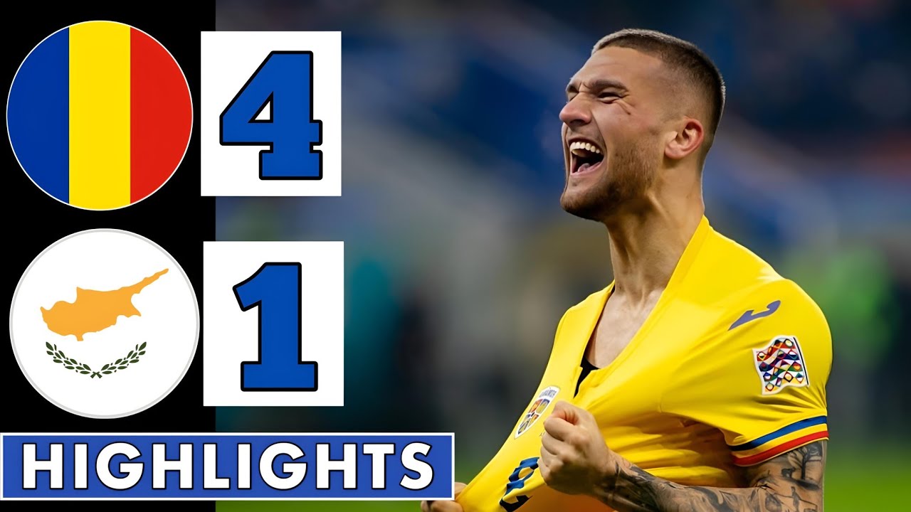 🟡Romania Vs Cyprus (4-1) | All Goals & Extended HIGHLIGHTS || UEFA ...