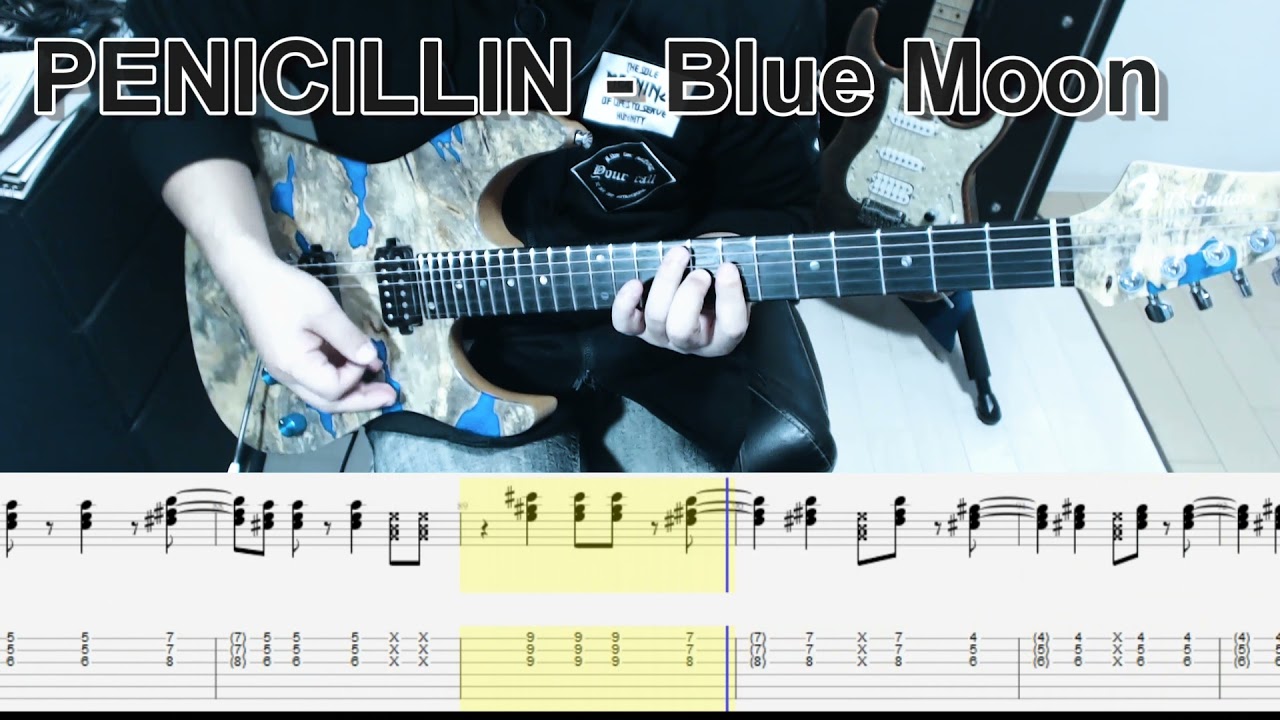 PENICILLIN - Blue Moon ギター弾いてみた【tab有】guitar cover - YouTube