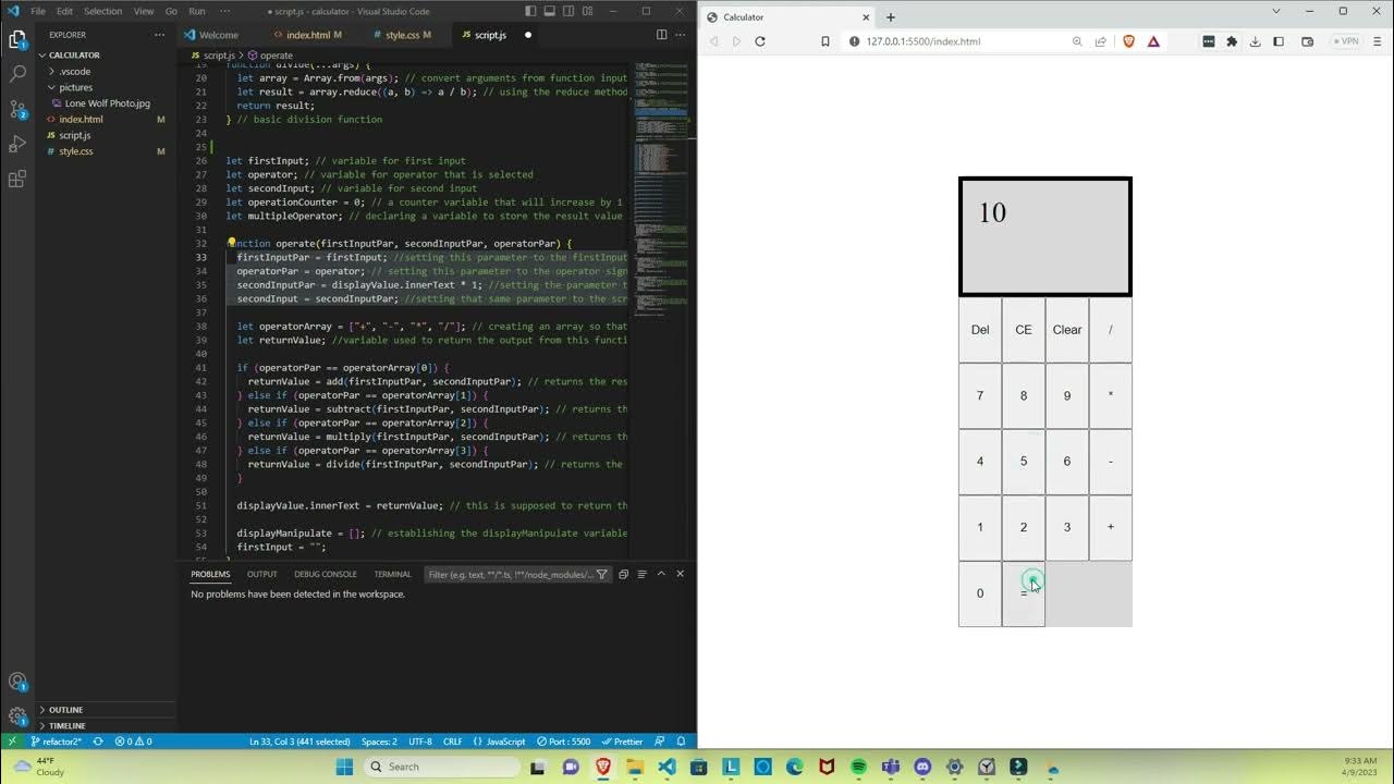 Building a Simple Calculator Using HTML, CSS, and JavaScript (Part 2) - YouTube