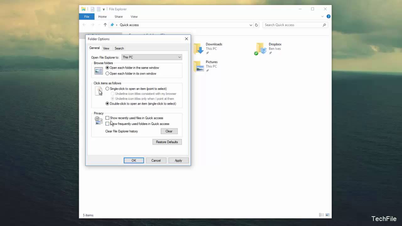 How to Disable Quick Access in File Explorer on Windows 10 - YouTube