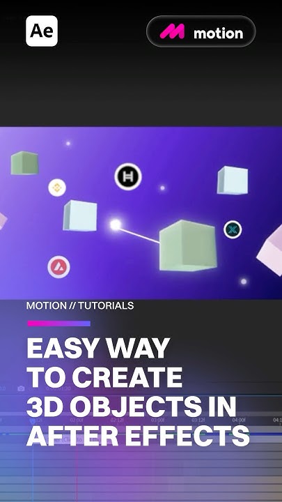Easy Way to Create 3D Objects in After Effects! #animation # ...
