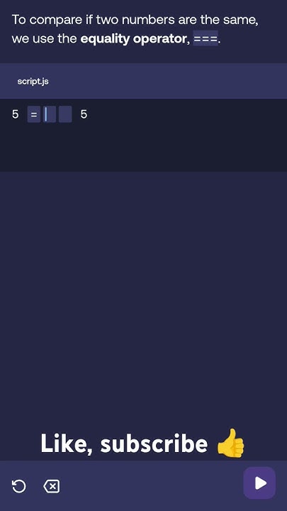 Day-35 Use of equality operator in JavaScript. #javascript#coding # ...