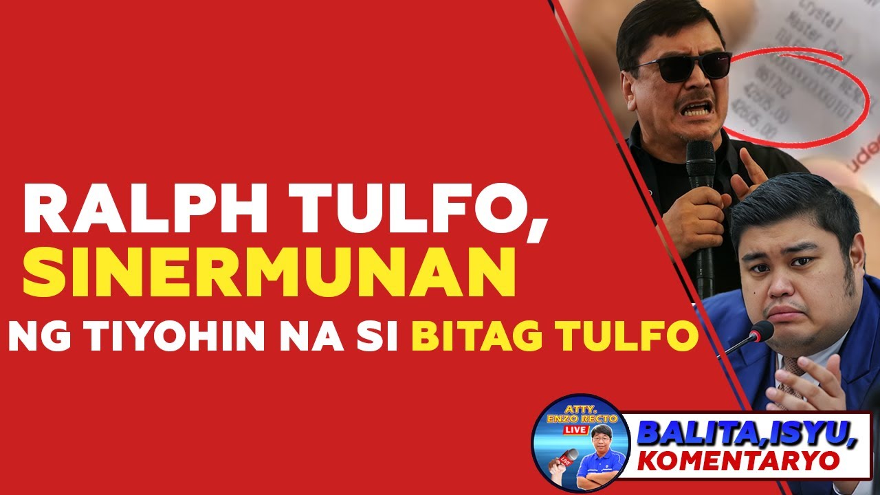 RALPH TULFO, SINERMUNAN NG TIYOHIN NA SI BITAG TULFO - YouTube