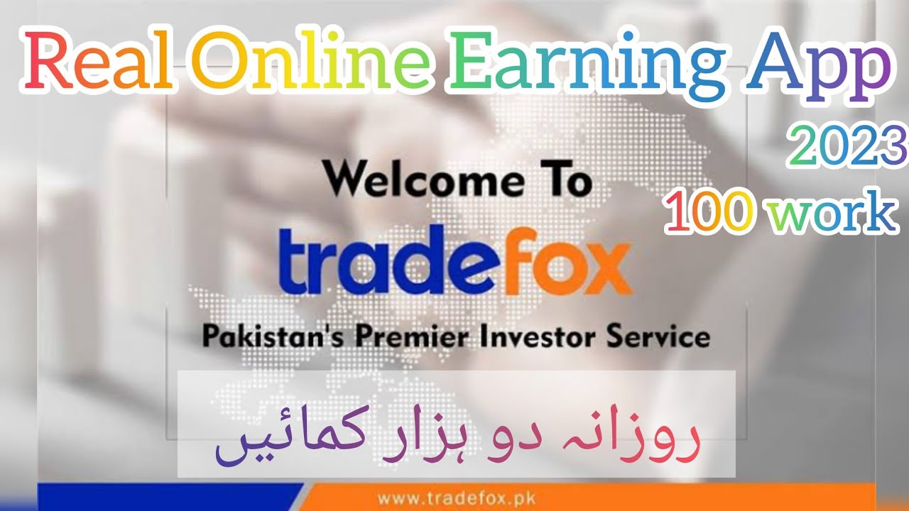 New earning app trade fox pk || Earning app today || Earning app in ...