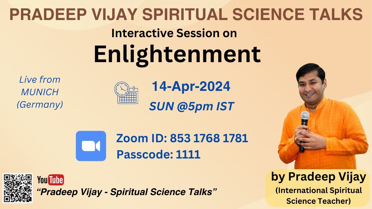 Enlightenment (Interactive Session) - by Pradeep Vijay - YouTube