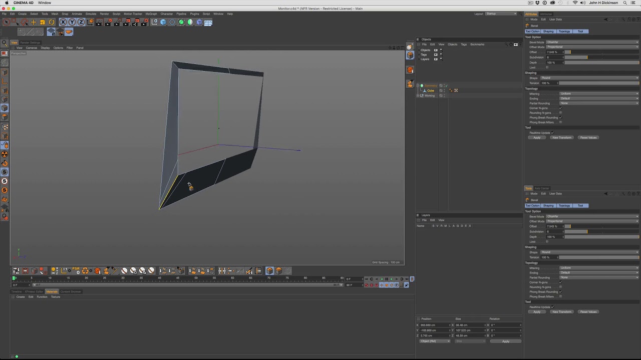 Non Uniform Bevels in Cinema 4D - YouTube