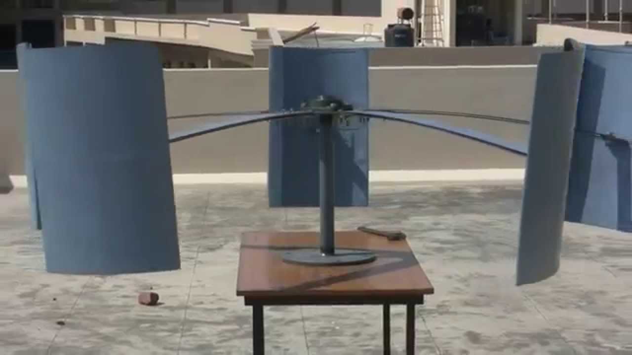 Verical Axis Wind Turbine with Dual Rotor Axial Flux Generator - YouTube