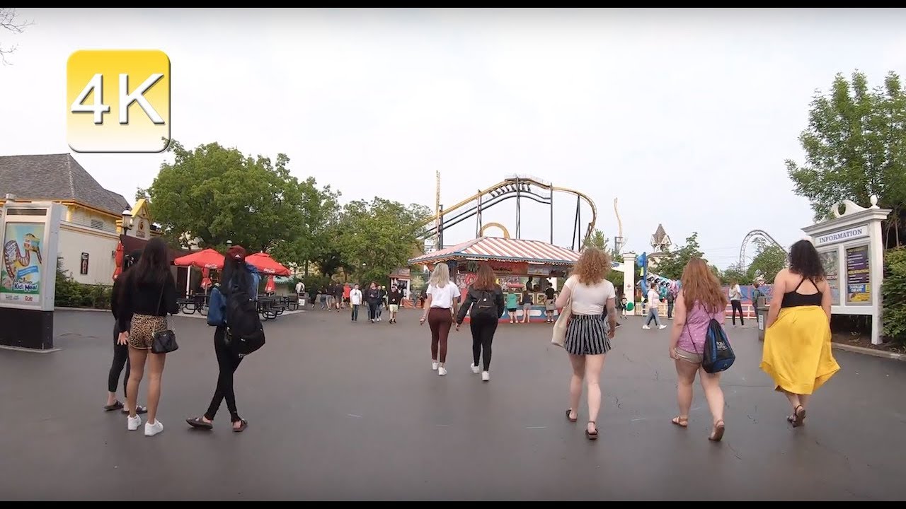Six Flags Great America Gurnee IL | Walk Tour and Overview - YouTube