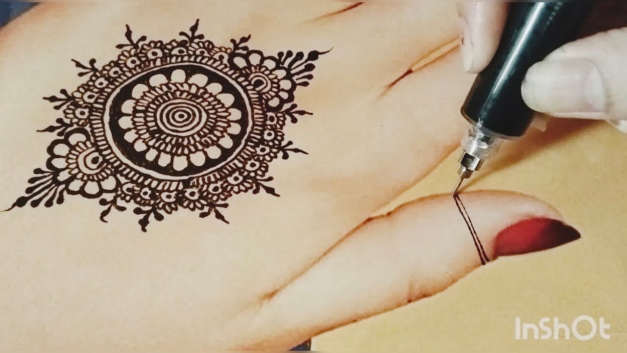 Mehndi mandala design l Simple mehndi mandala design for backhands l ...
