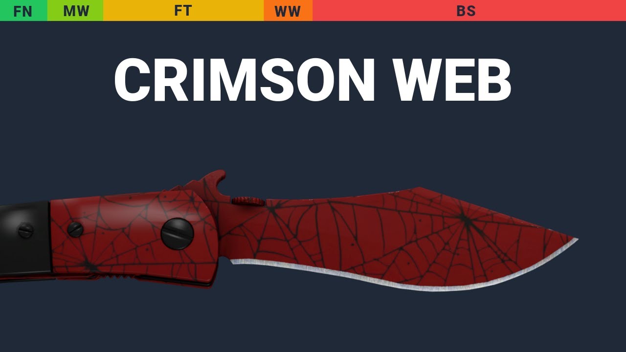 Navaja Knife Crimson Web - Skin Float And Wear Preview - YouTube