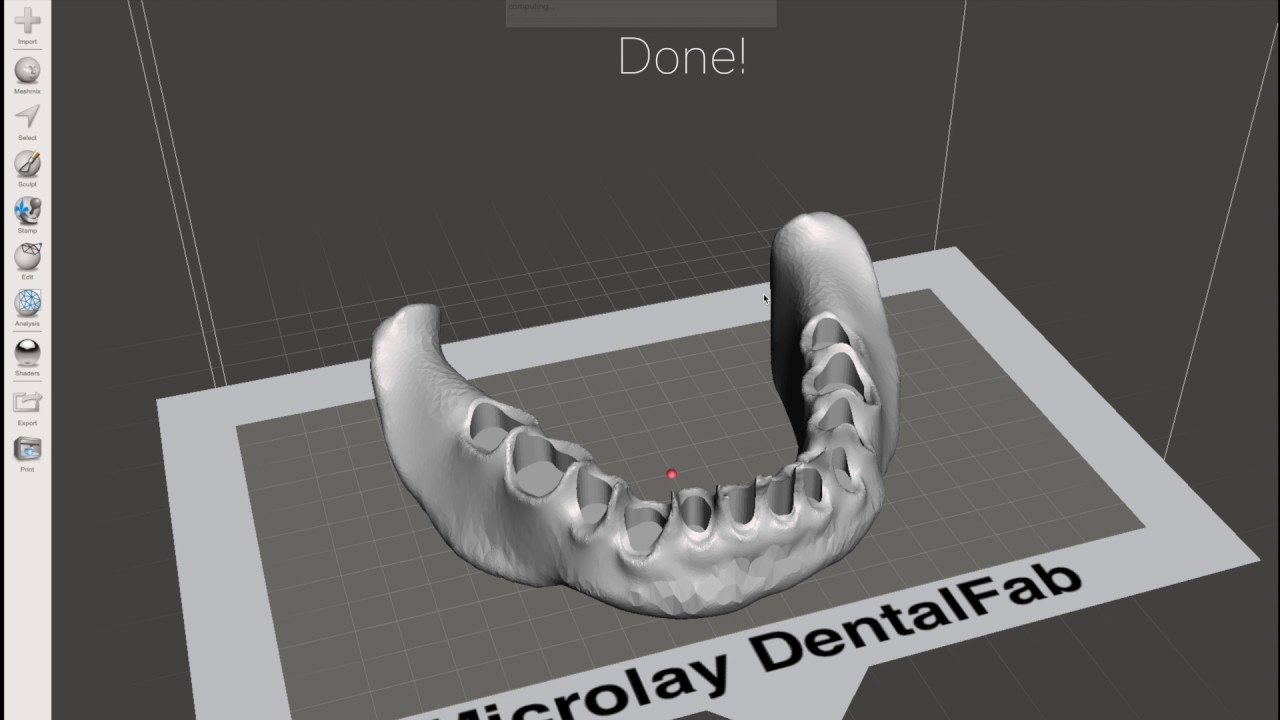 Microlay DentalFab | Printing using the touch display - YouTube