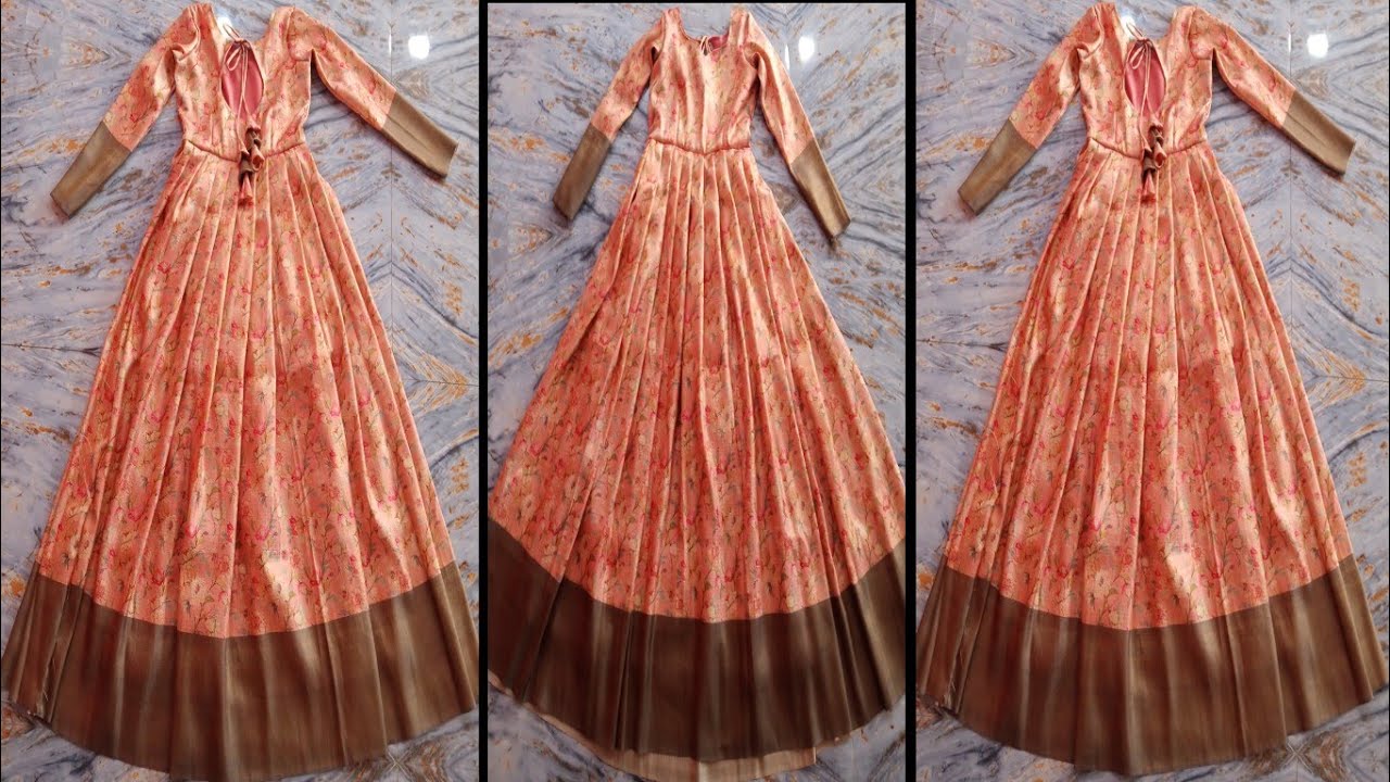 Full sleeves Long frock cutting & stitching. - YouTube