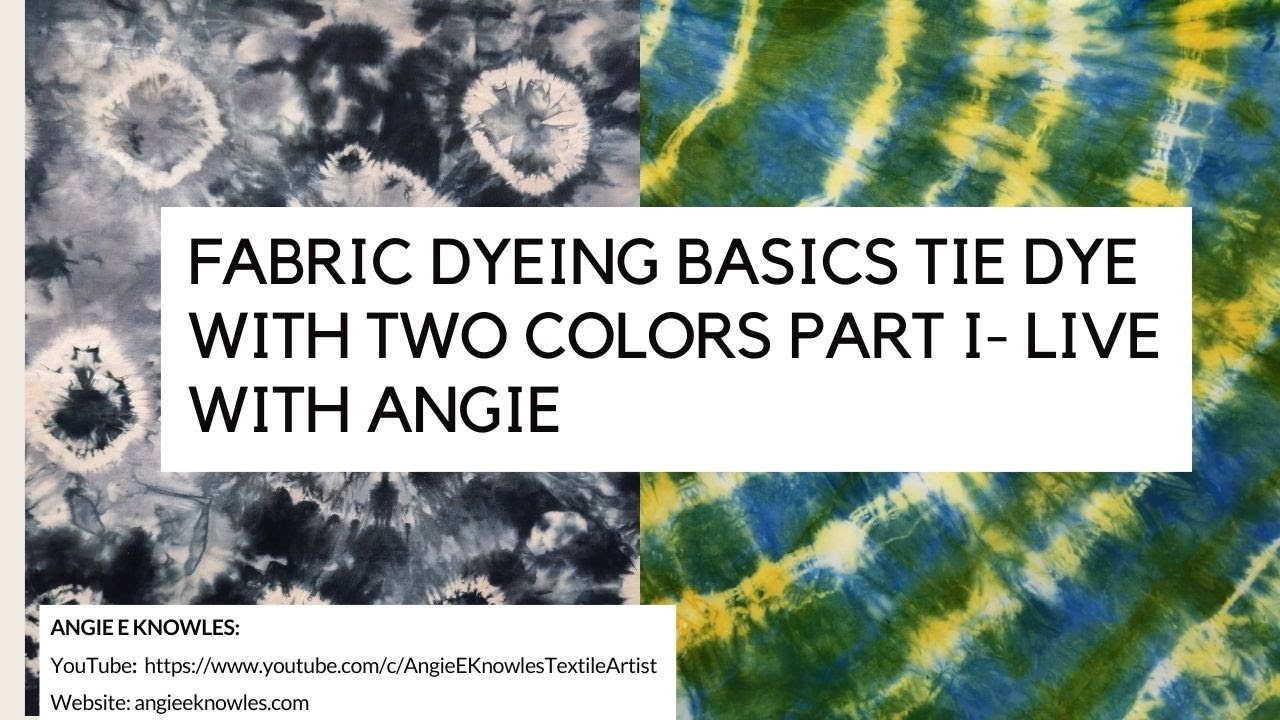 Fabric Dyeing Basics-Tie Dye With Two Colors Part I - YouTube