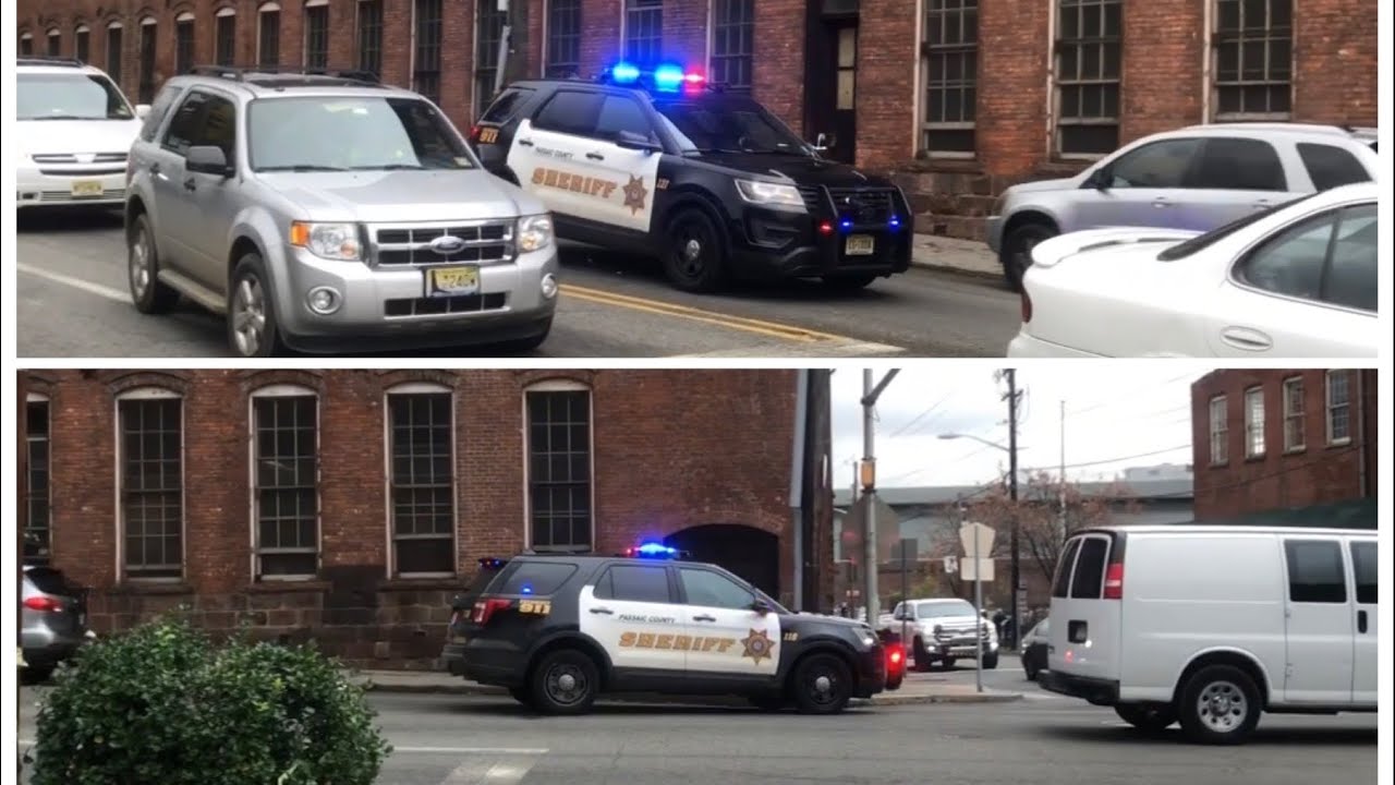2 Passaic County Sheriff’s Department SUV Units Responding on Spruce St ...