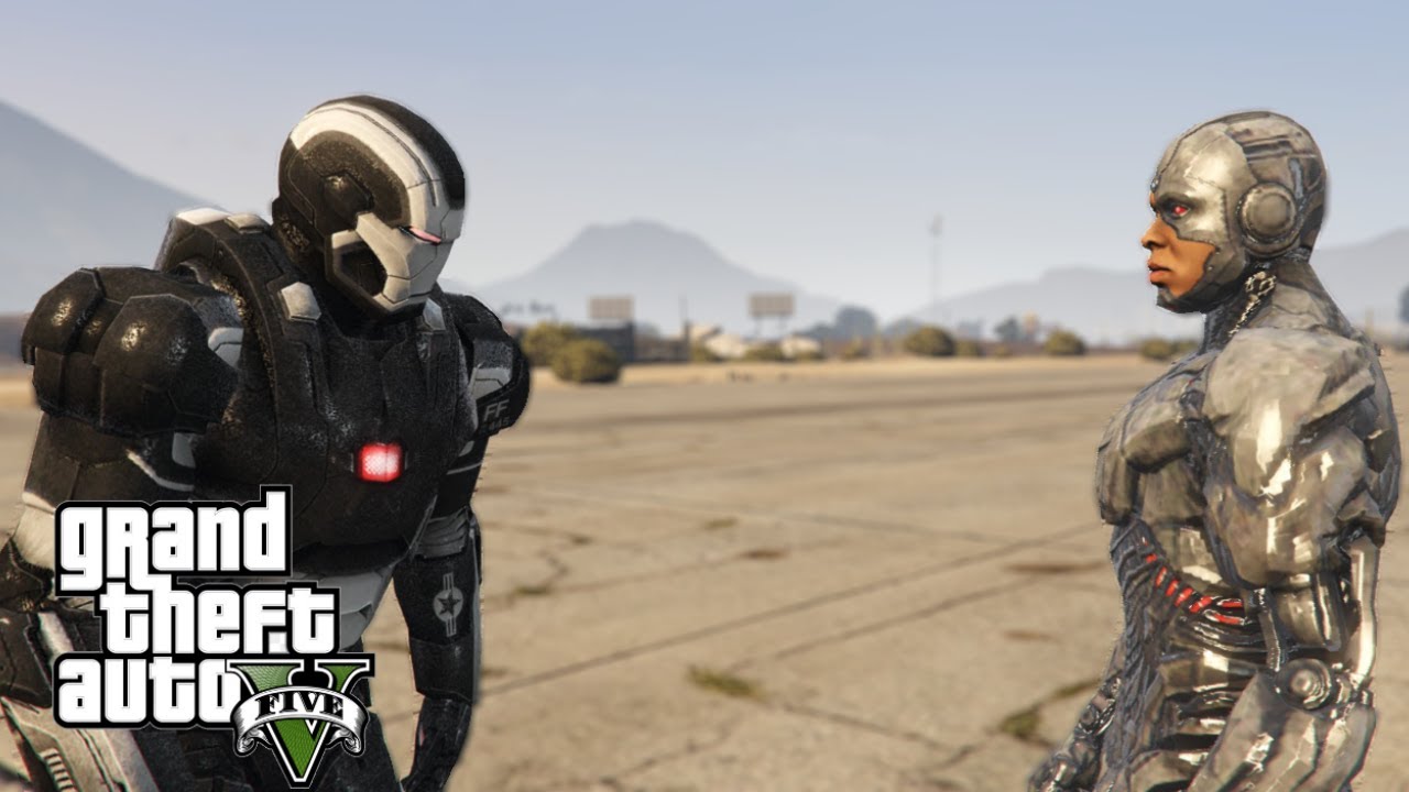 GTA V - Cyborg vs War Machine - YouTube
