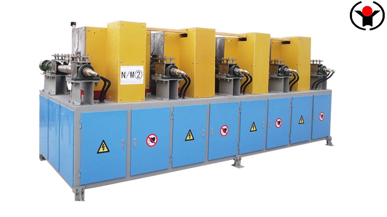 induction steel billet preheating furnace facility - YouTube