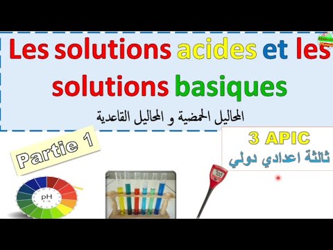les solutions acides et les solutions basiques 3eme année collège ...