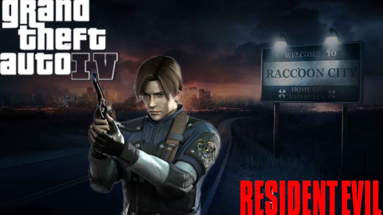 Grand Theft Auto IV Gameplay Resident Evil Mod Leon Skin and RPD Police ...