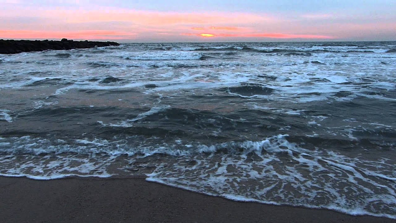 Waves at Sunset on Long Island Sound - YouTube