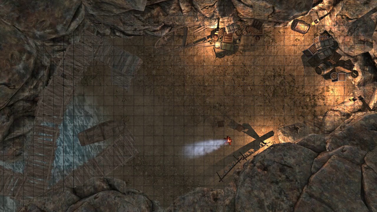 D&D Animated Encounter Battle Map - Cove Cave Night - YouTube