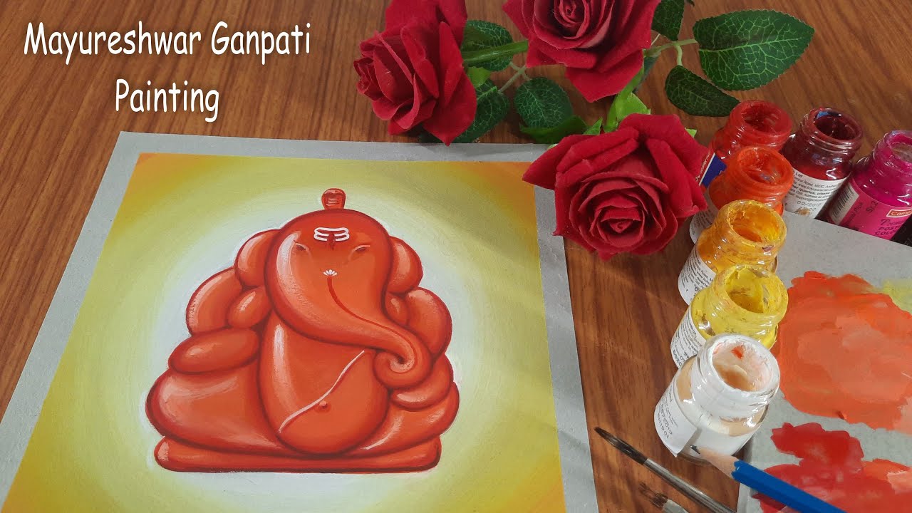 AshtaVinayak Ganpati Painting-1, Mayureshwar Morgaon Drawing ...