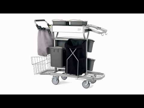 Vikan 580319 Compact Cleaning Trolley - YouTube