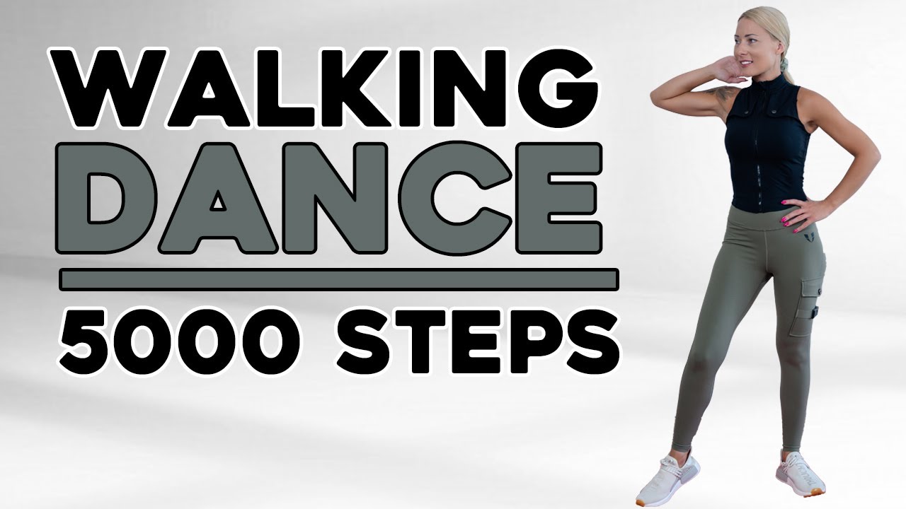 5000 STEPS IN 30 MIN - Walking Cardio Dance Workout to Burn Fat Knee ...
