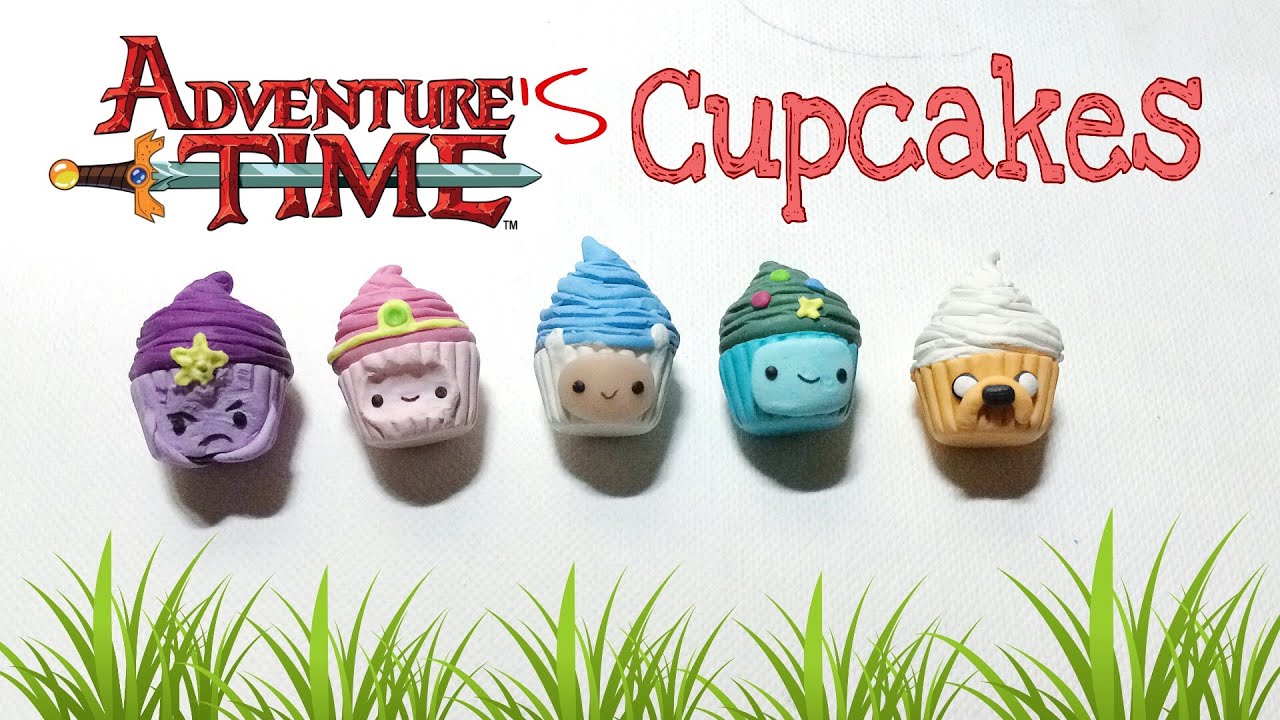 How To : Polymer Clay Adventure Time Cupcakes [5 in 1] - YouTube