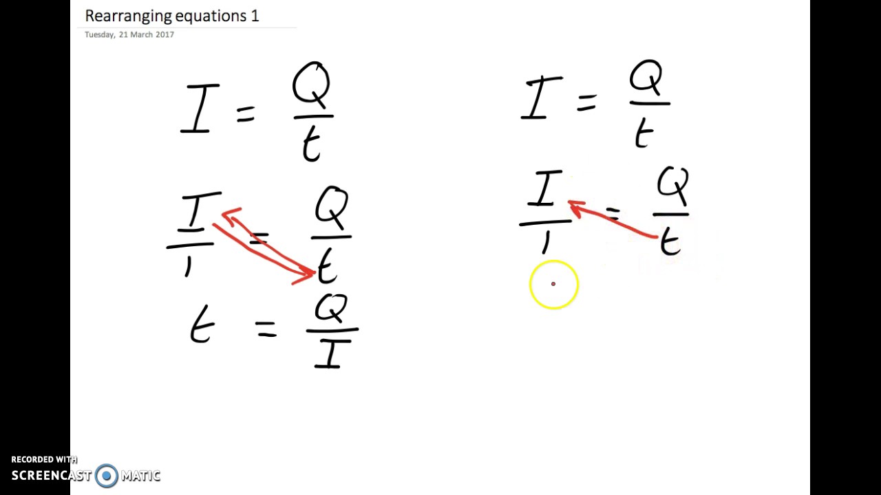 Rearranging equations - YouTube