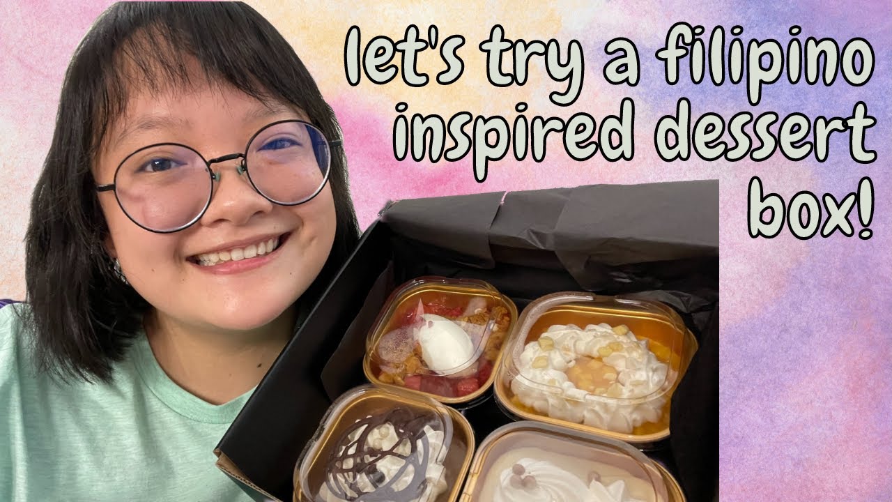 Let's eat a Filipino inspired dessert box! [Dessert Mukbang | Food ...