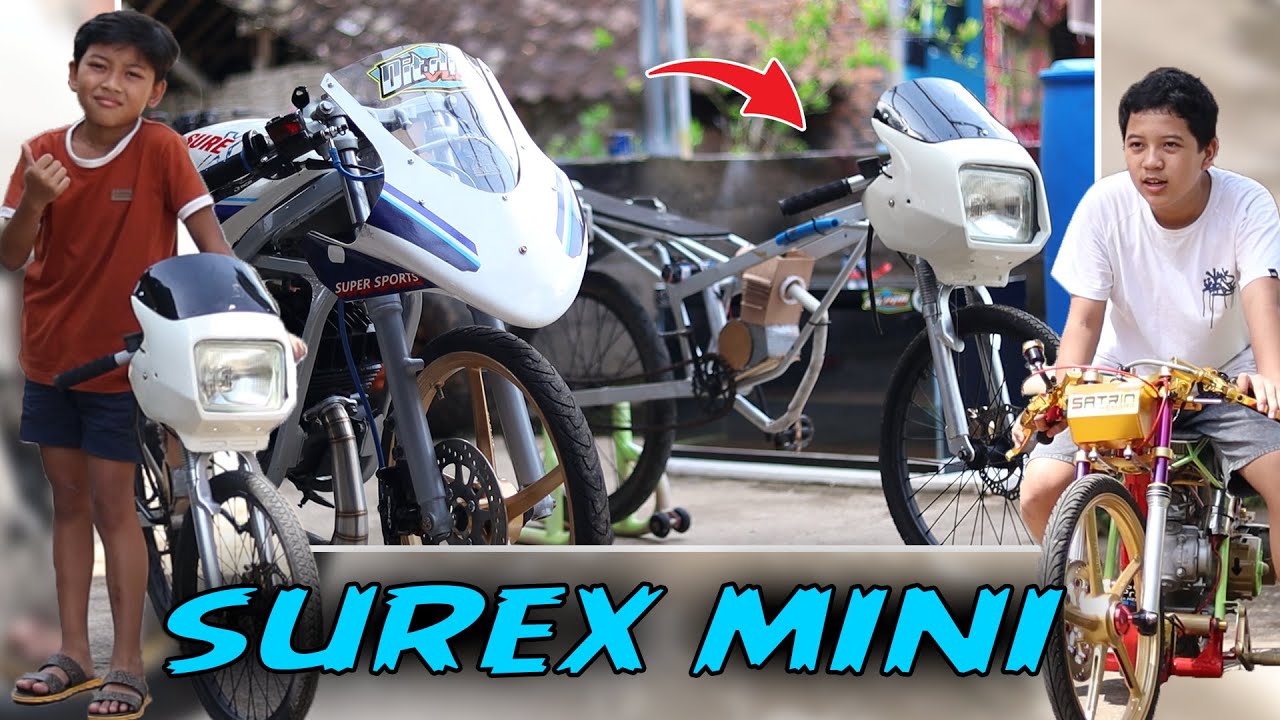 DIMAS MODIFIKASI SEPEDA MANUAL DIBANTU KAK ADIT, JADI MINI SUREX - YouTube