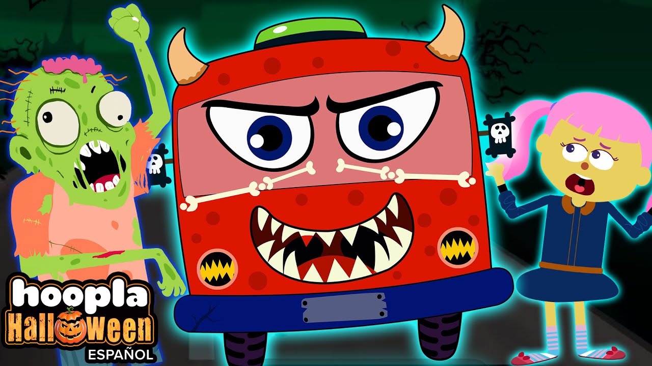 Autobús embrujado 🚍 Ruedas en el bus | Canciones de miedo para niños ...
