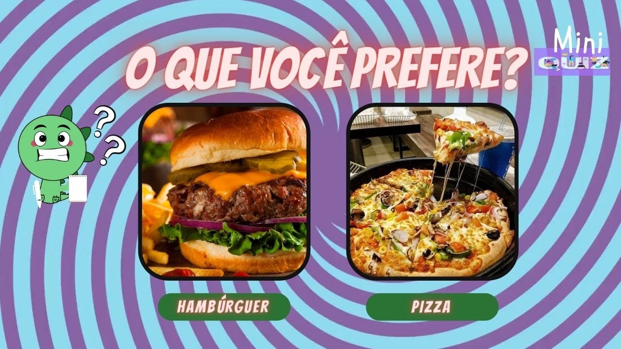 O QUE VOCÊ PREFERE? EDIÇÃO LANCHES E BEBIDAS, QUIZ DIVERTIDO 🍔 - YouTube