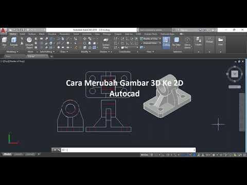 Cara Merubah Gambar 3D Ke 2D Di Autocad | Pemula - YouTube