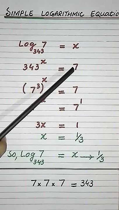 Solution of simple logarithmic equations #shorts #youtubeshorts #maths ...