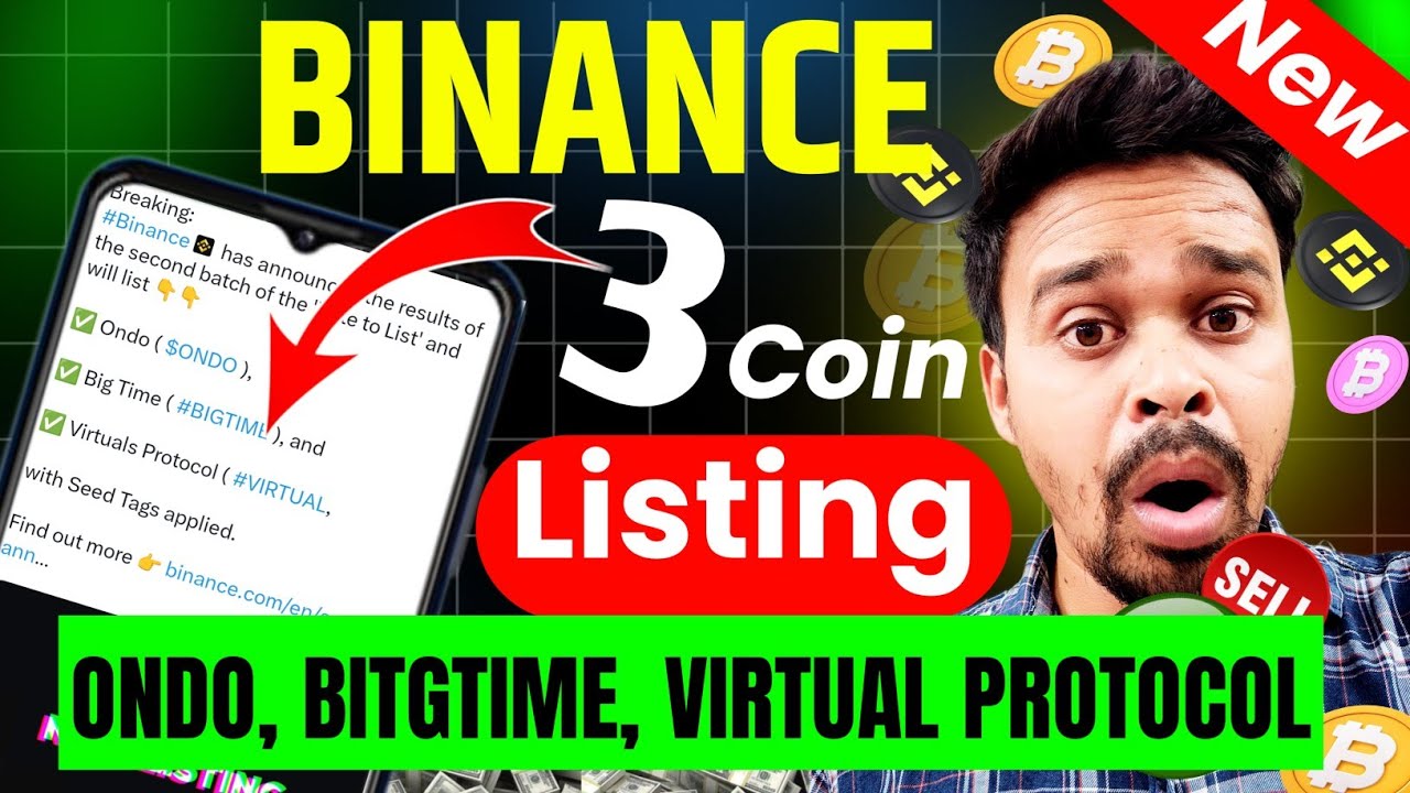 Binance new listing update | ondo coin | big time coin | virtual ...