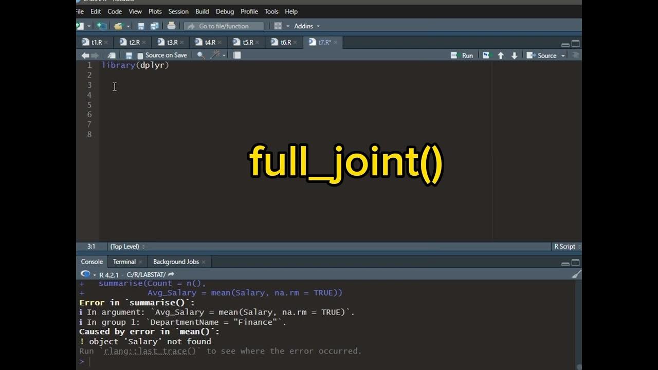 05. R- Programming Advance of data Manipulation (Joining two table ...