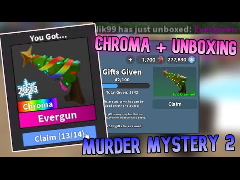 UNBOXING CHROMA EVERGUN AND EVERGREEN IN MM2! - YouTube