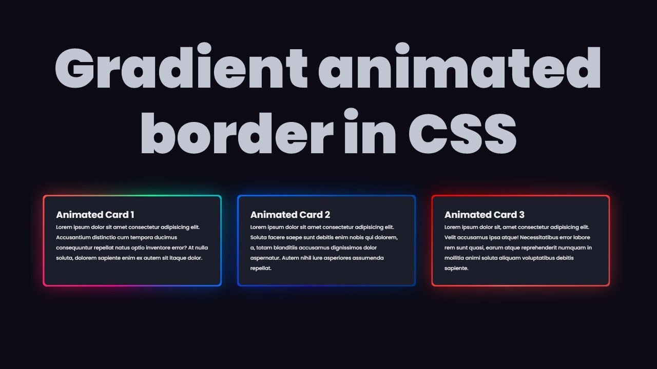 Gradient Animated Border Html And Css Youtube 7854