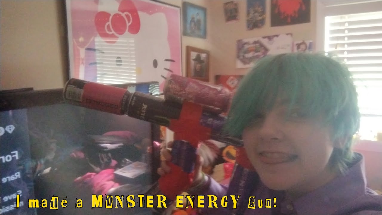 I made a MONSTER ENERGY gun! (my storage died at the end) - YouTube